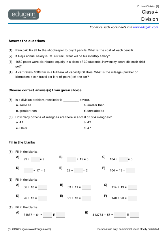 Grade 4 Large Numbers Worksheets Math Worksheets Math Worksheets 